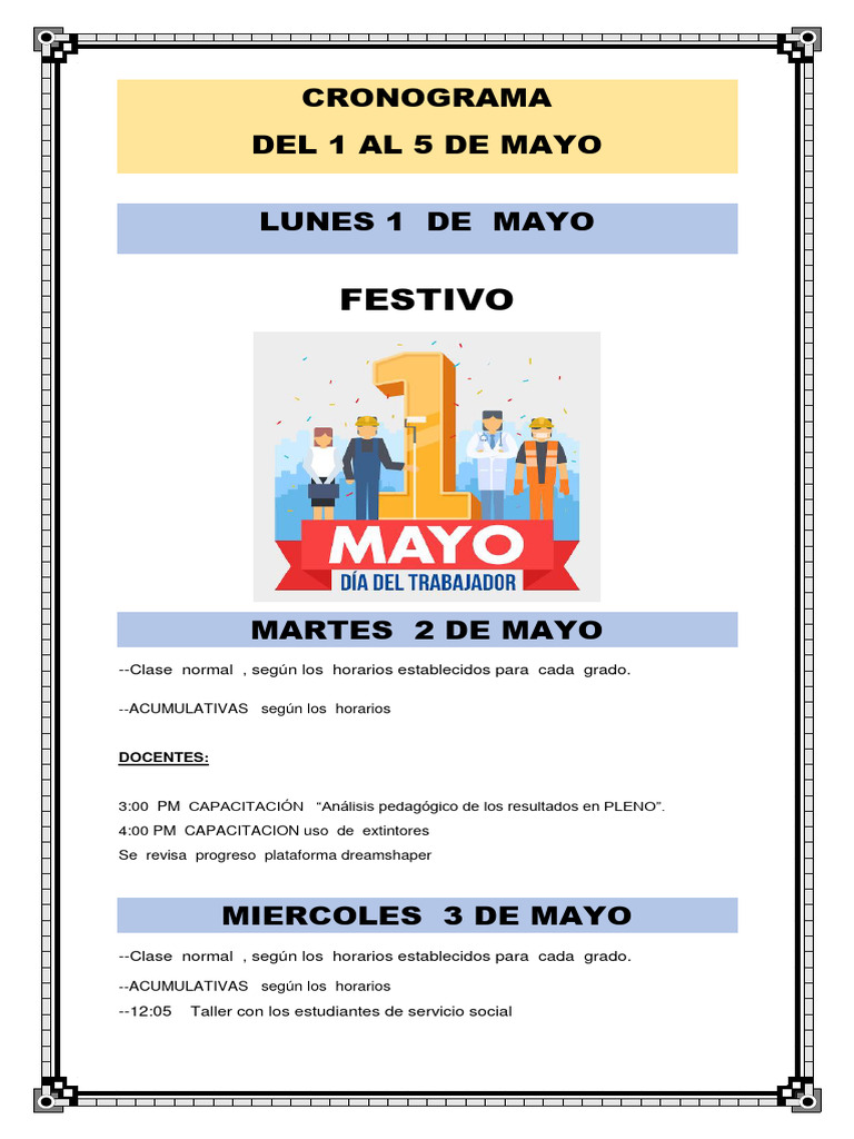 1 Al 5 de Mayo. PDF | PDF
