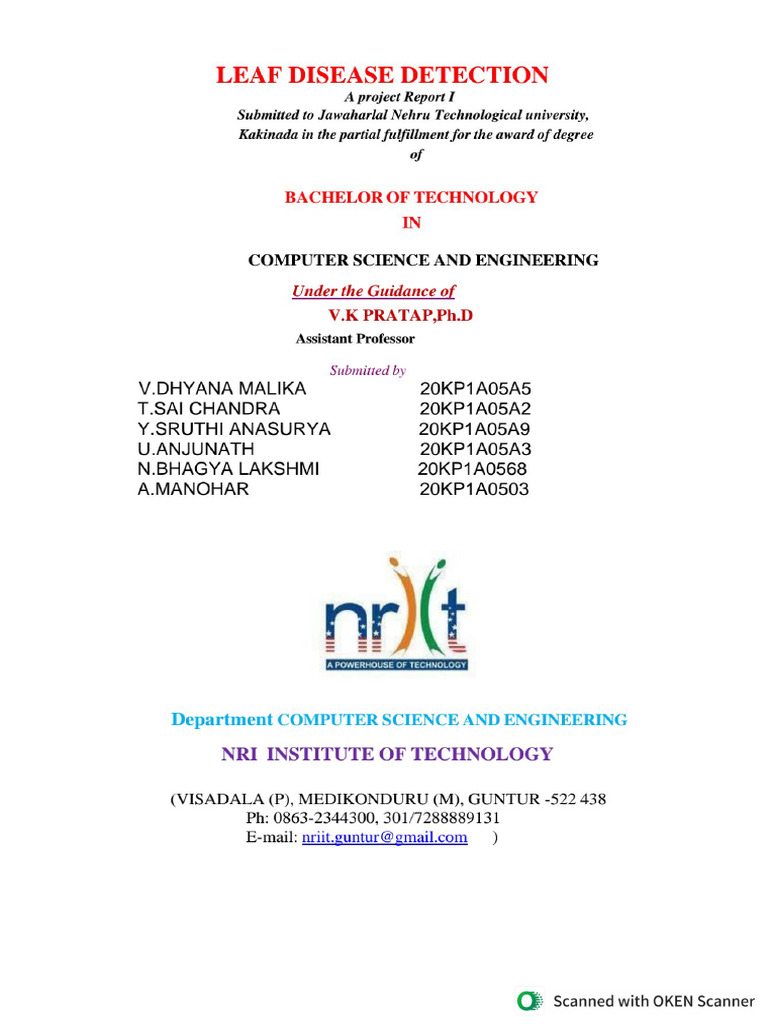Leaf Disease Detection Project PDF | PDF