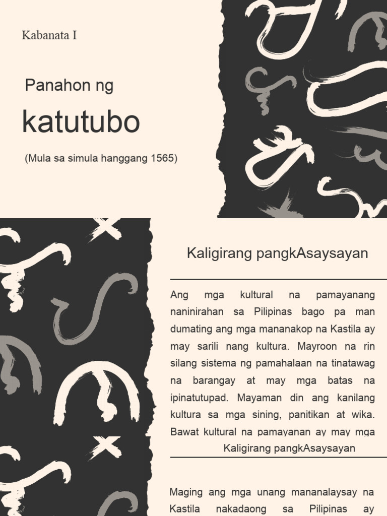 FilPan030 K1 Panahon NG Katutubo | PDF