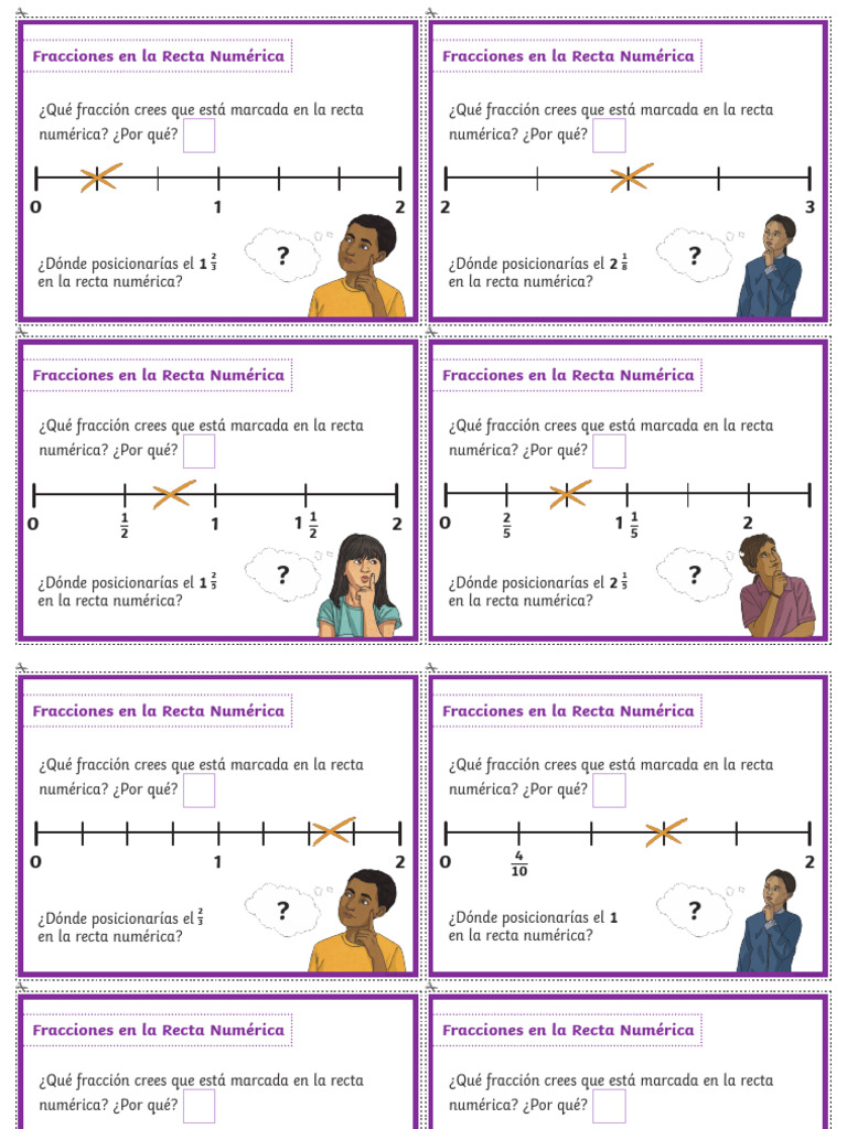 Fracciones en la Recta Numérica | PDF | Métodos y materiales de enseñanza