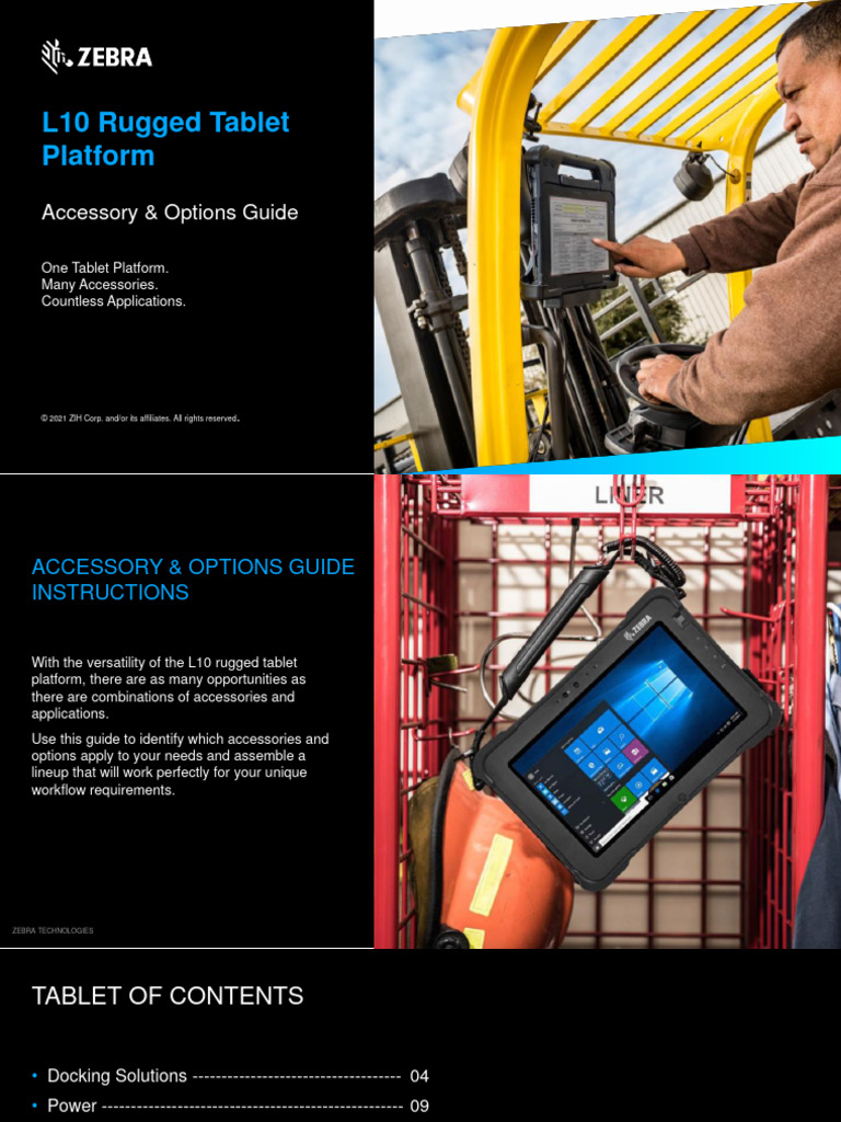 L10 Rugged Tablet Accessory Guide | PDF | Usb | Tablet Computer