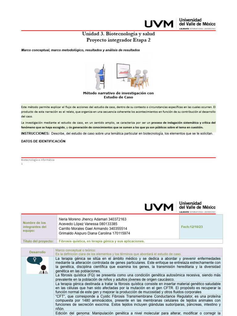 Etapa2 - Proyecto Integrador v2023 | PDF | Terapia de genes | Gene