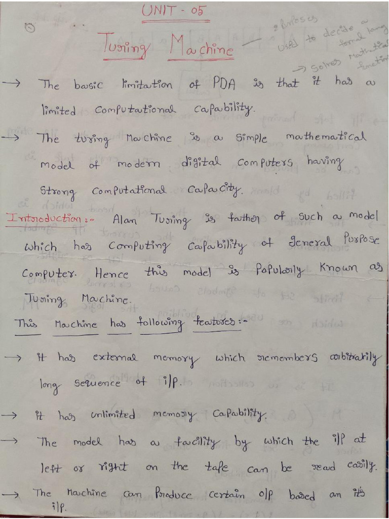 FLAT Unit - 05 Hand Written Notes | PDF