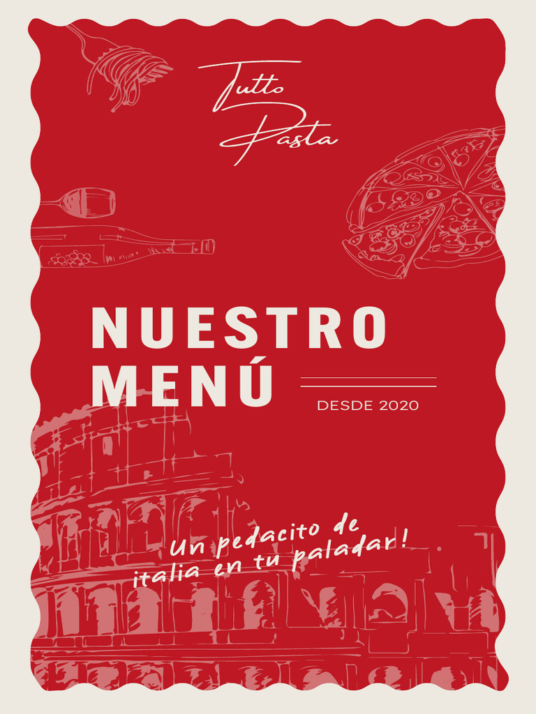 Menú de Tutto Pasta 2023 | PDF | pesto | ensalada