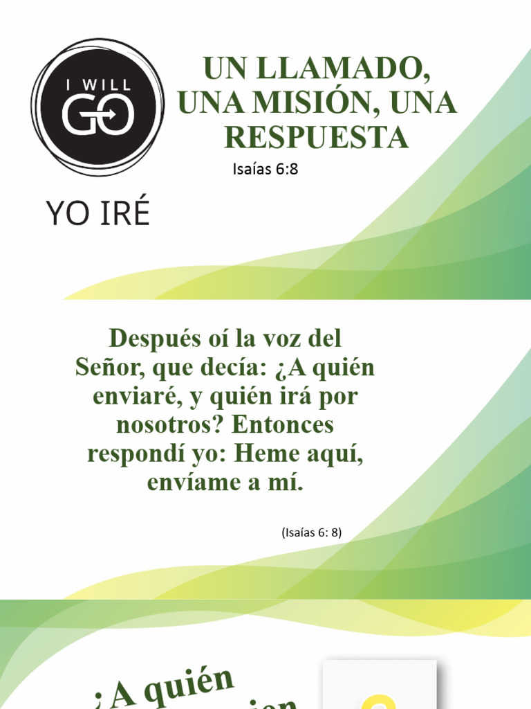 UN LLAMADO, UNA MISIÓN, UNA RESPUESTA | PDF | Jesús | Creencia ...