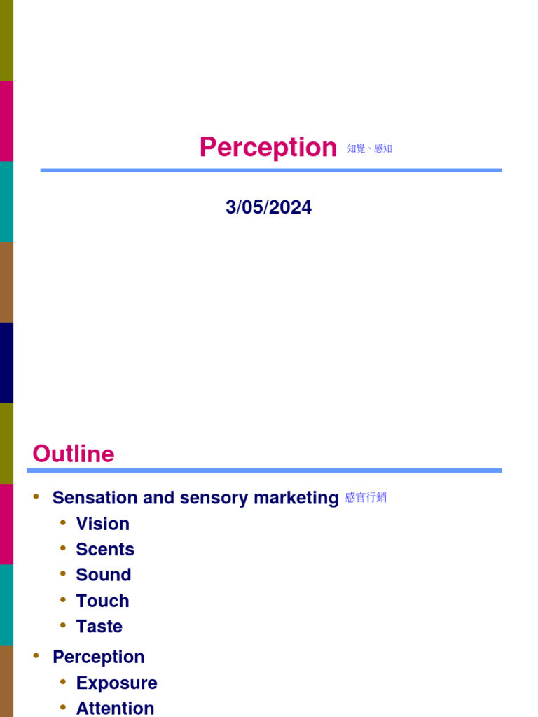 02 Perception 2024 | PDF | Perception | Senses