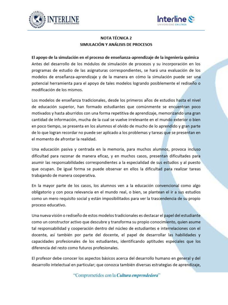 Nota Técnica 2 PDF | PDF | Aprendizaje | Enseñando