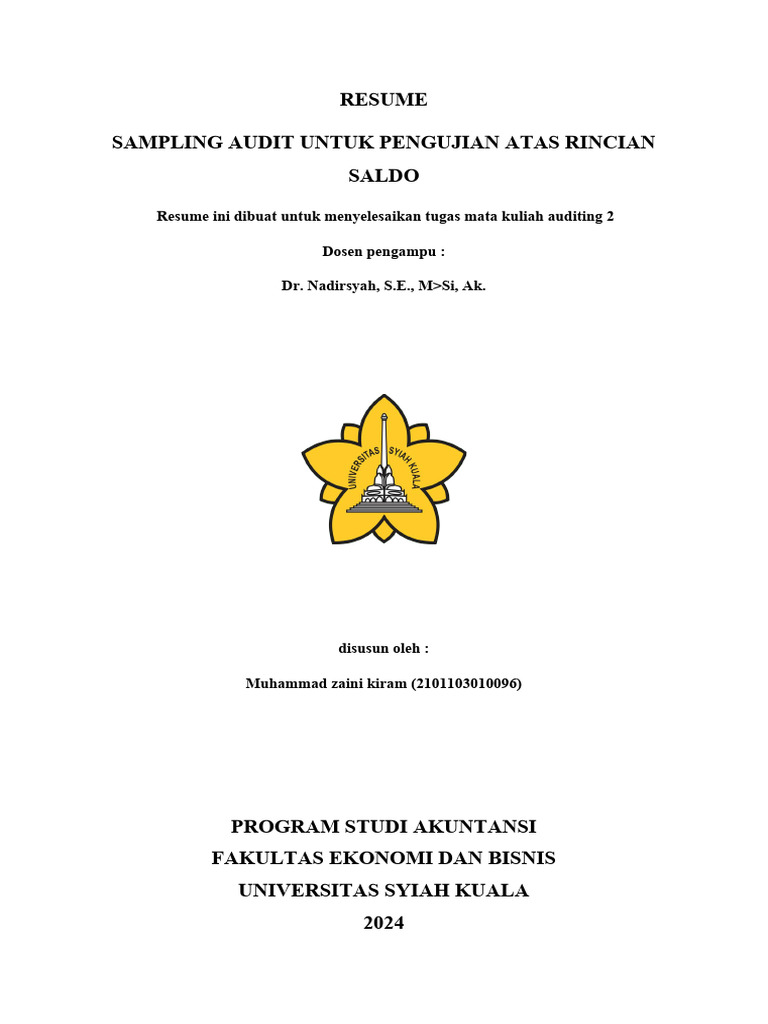 Auditing BAB 16 | PDF | Pengelolaan Keuangan & Uang