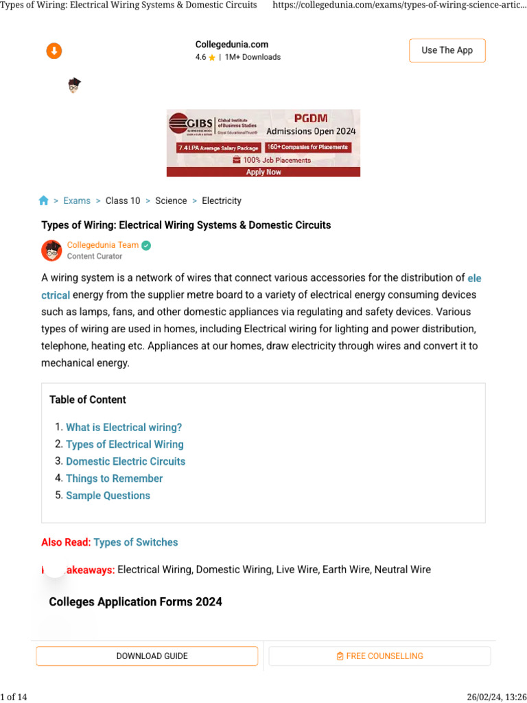 Types of Electrical Wiring Systems | PDF | Electrical Wiring | Electric ...