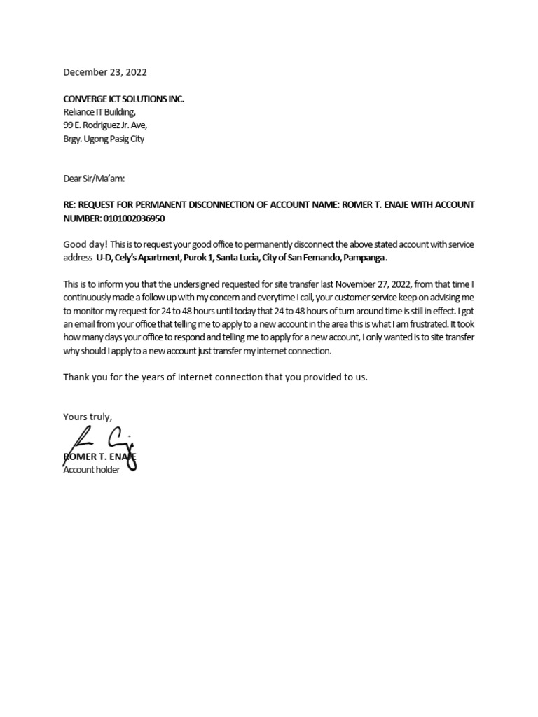 Letter Request | PDF