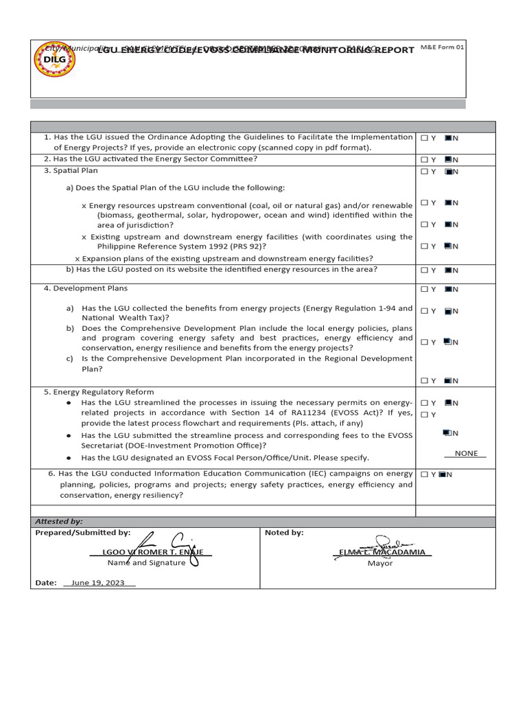 San Clemente - LGU Energy Code EVOSS 3RD Quarter 2023 | Download Free ...