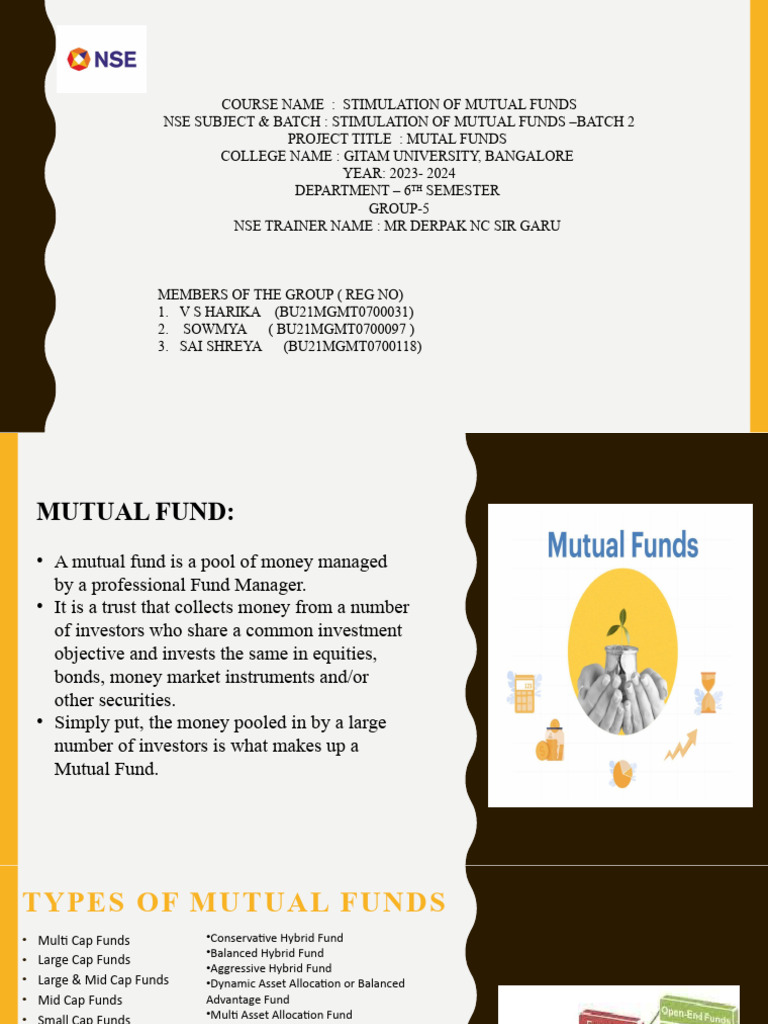 Mutal Fund Group Presentation | PDF | Modern Portfolio Theory ...