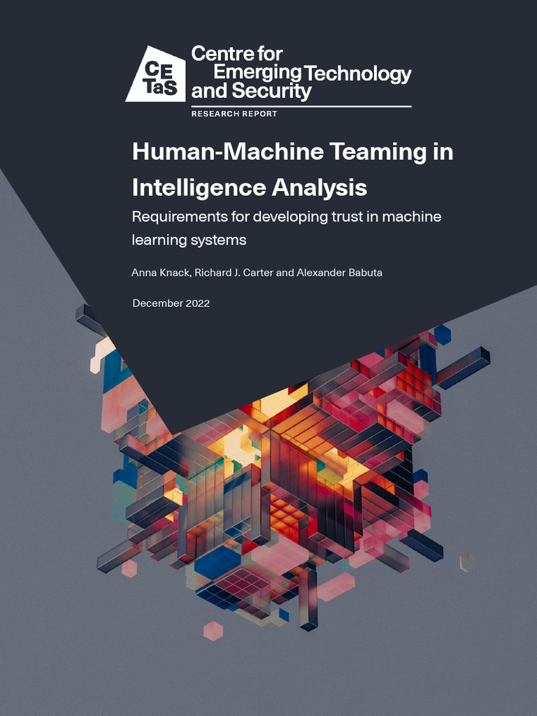 Cetas Research Report - HMT and Intelligence Analysis Vfinal | PDF | Machine Learning ...