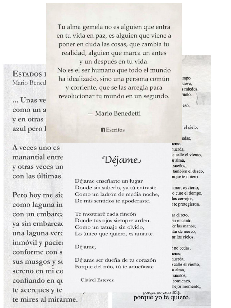 Poemas de Mario Benedetti | PDF