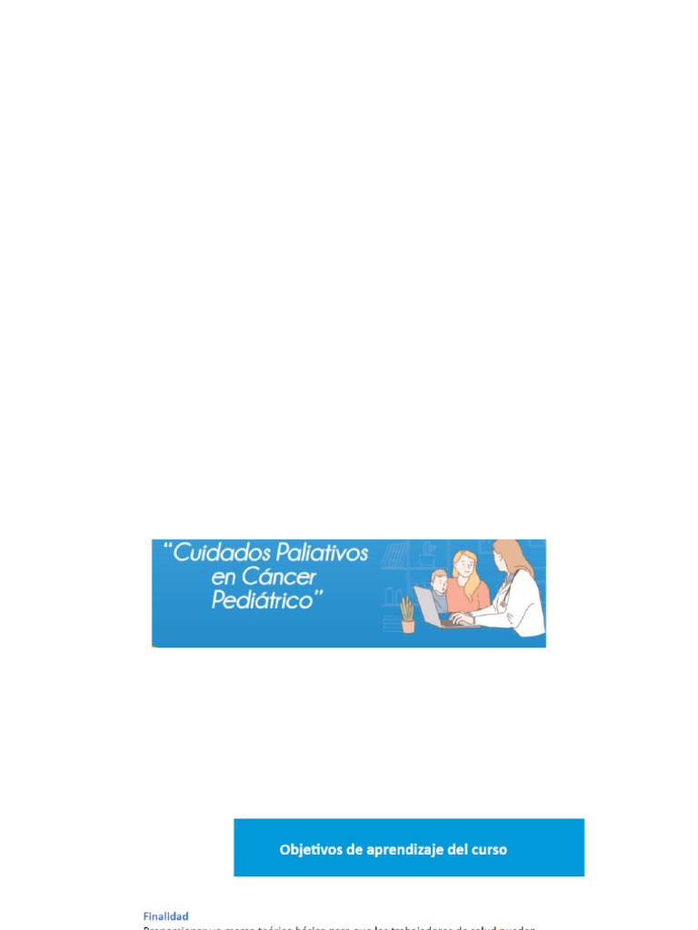Cuidados Paliativos Pediatricos Primera Parte Pdf