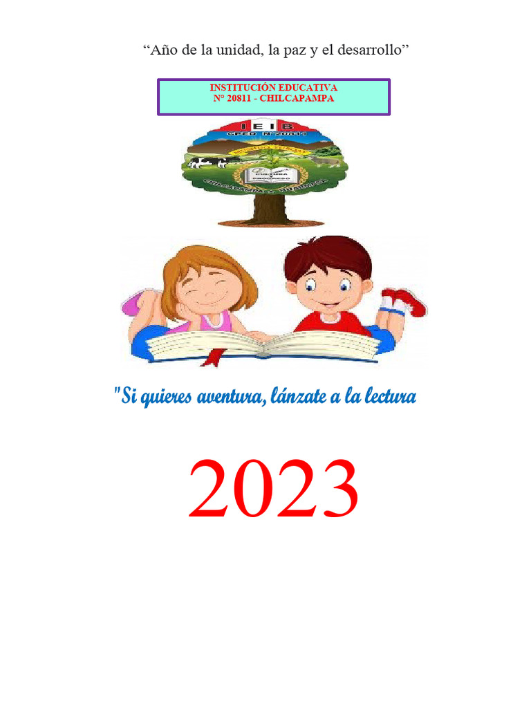 Plan Lector Institucional 2023 | Descargar gratis PDF | Educación primaria | Salón de clases
