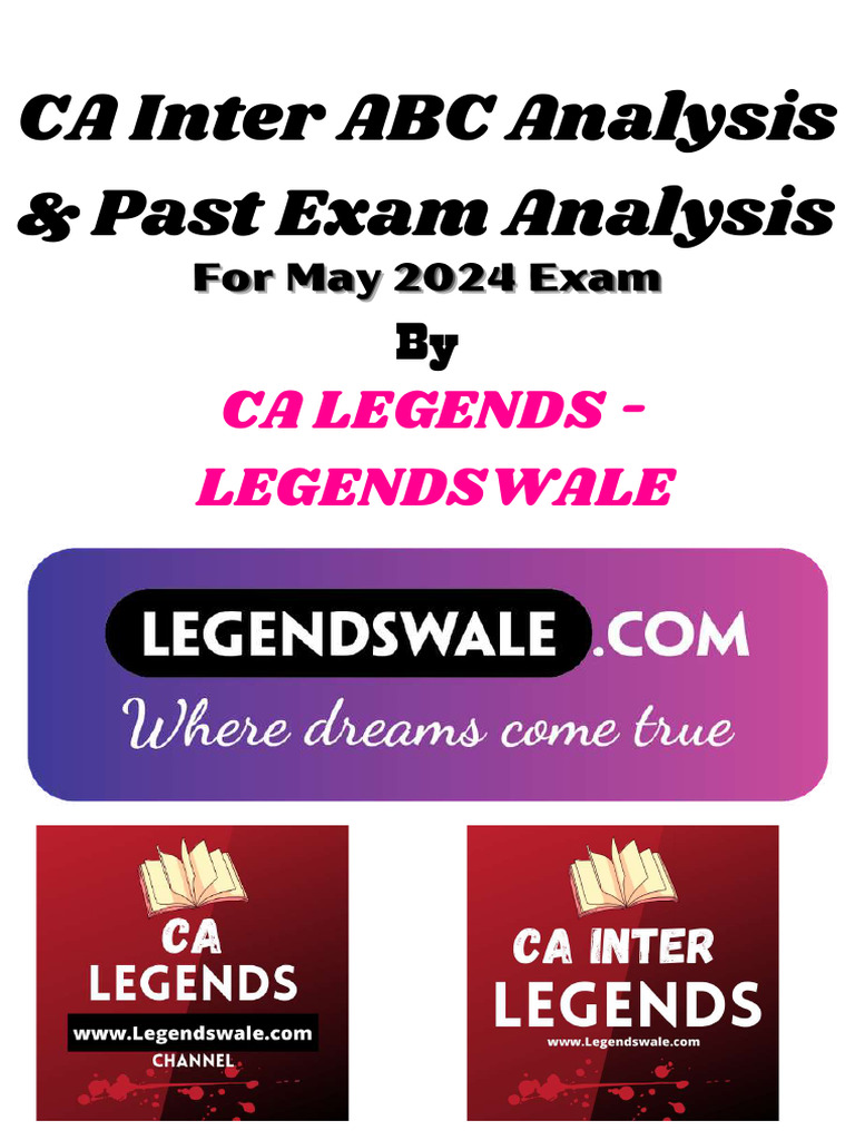 CA - Inter - ABC - Analysis - May24 - Exam @CAInterLegends | PDF