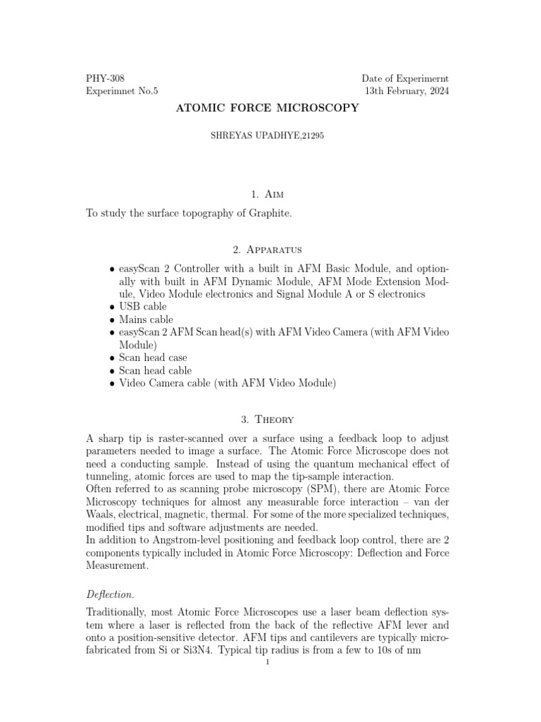 PHY-308 Date of Experimernt Experimnet No.5 13th February, 2024 | PDF ...