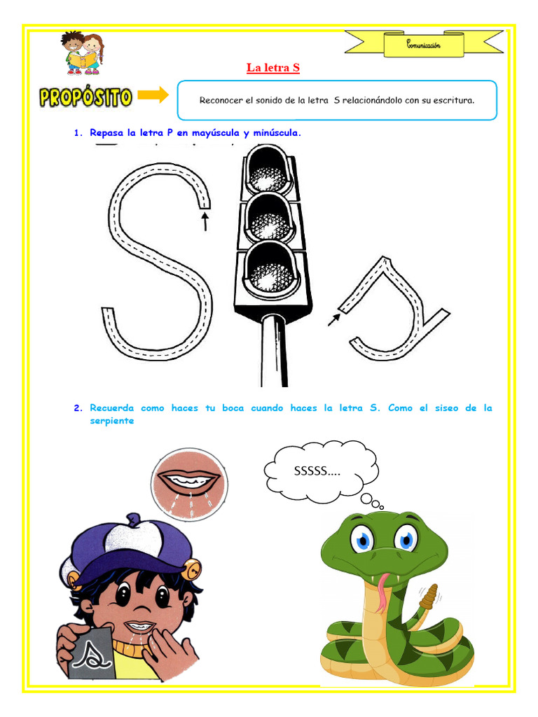 Actividades para aprender la letra S | PDF