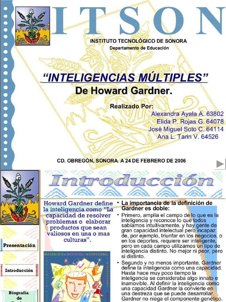 Pdf Inteligencias Multiples De Howard Gardner Pdf