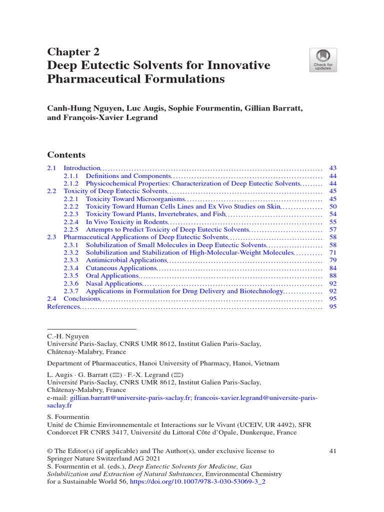 Deep Eutectic Solvents For Innovative | PDF | Chemical Substances | Chemistry