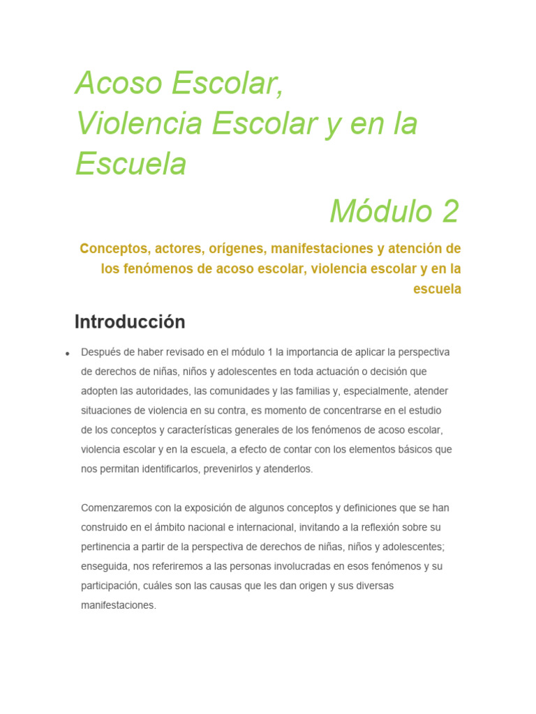 Acoso Escolar 2 Pdf Violencia Escuelas