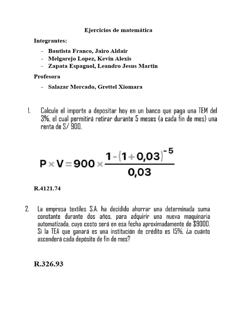 Matemática Grupal | PDF