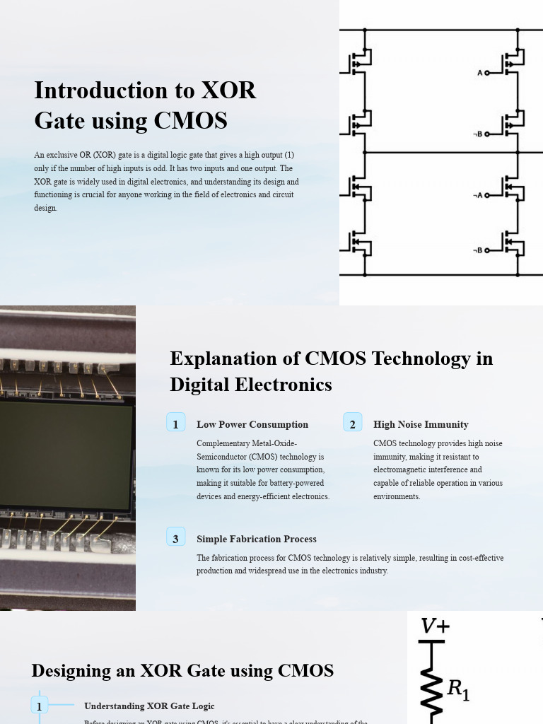 Introduction To XOR Gate | PDF | Logic Gate | Cmos