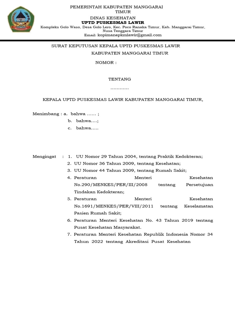 Contoh Form SK | PDF