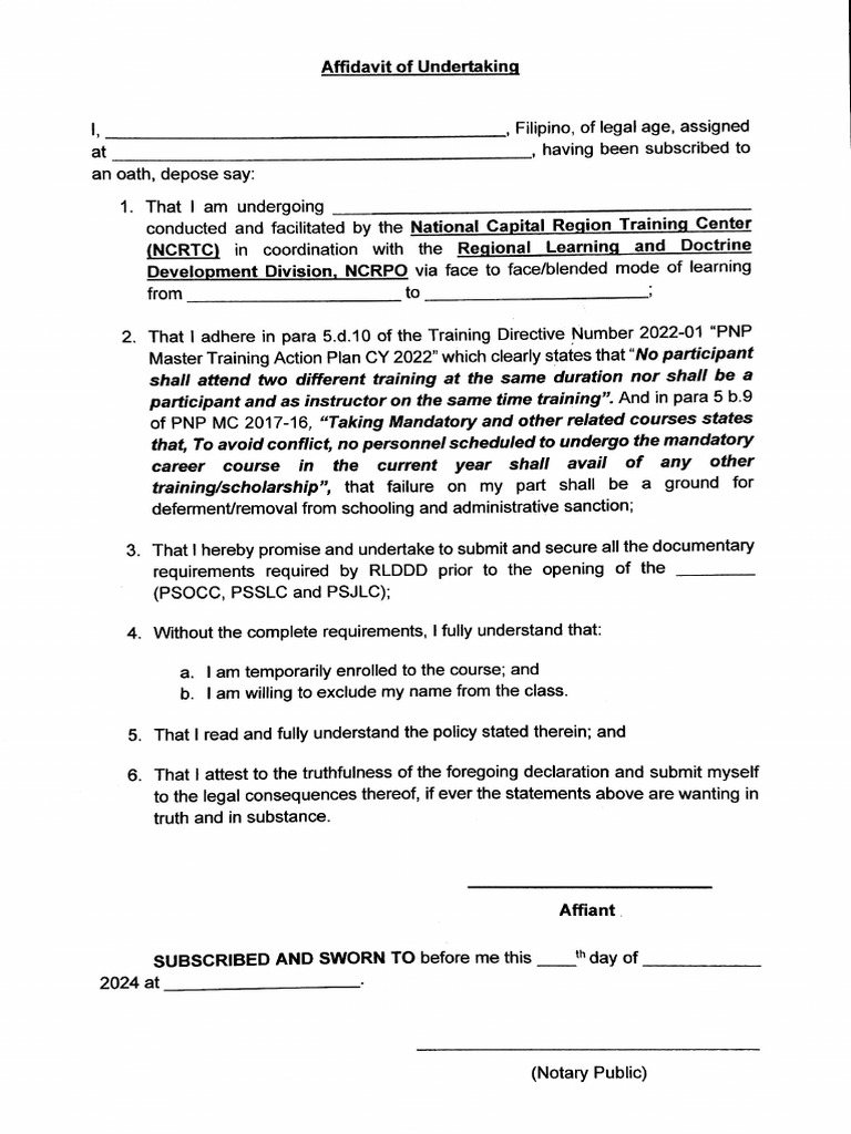 Undertaking JLC | PDF