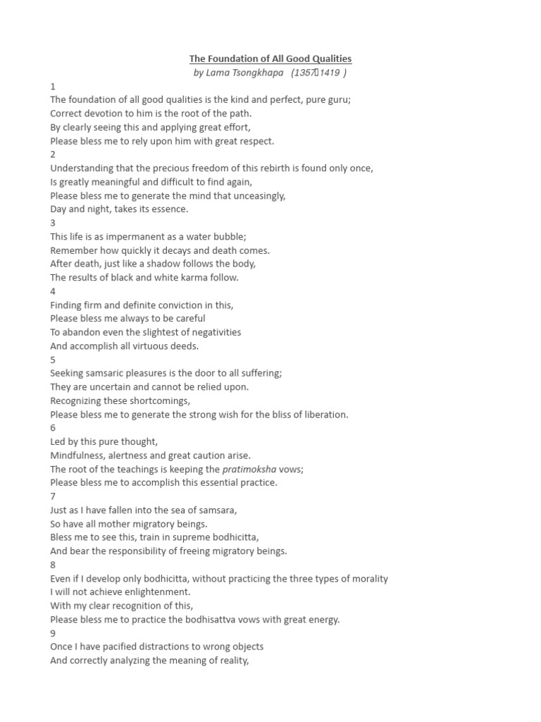 The Foundation of All Good Qualities ENG | PDF | Guru | Indian Religions