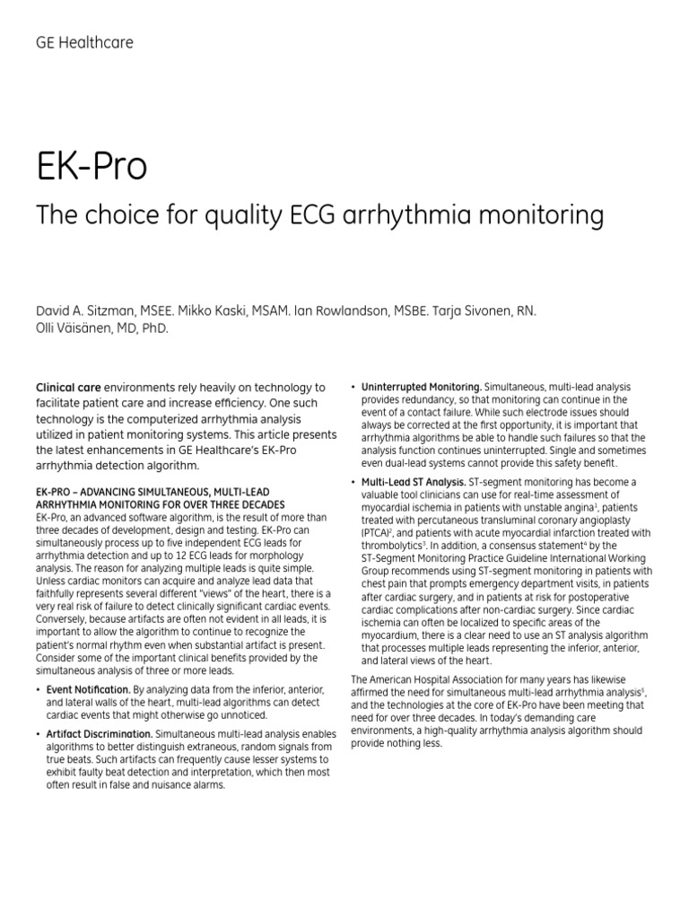 Advanced ECG Monitoring for Clinicians | PDF | Electrocardiography | Medical Specialties