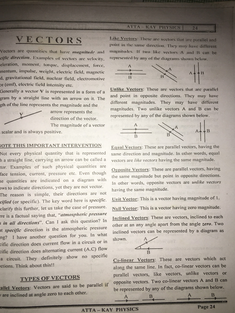 Physics Vectors | PDF