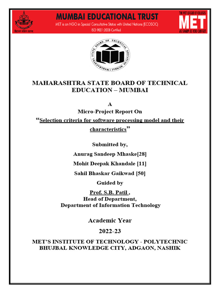 Maharashtra State Board of Technical Education - Mumbai | PDF ...