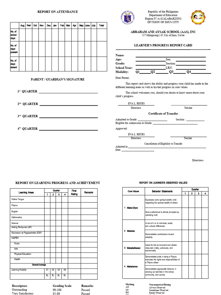 Form 138 | PDF | Learning | Behavioural Sciences