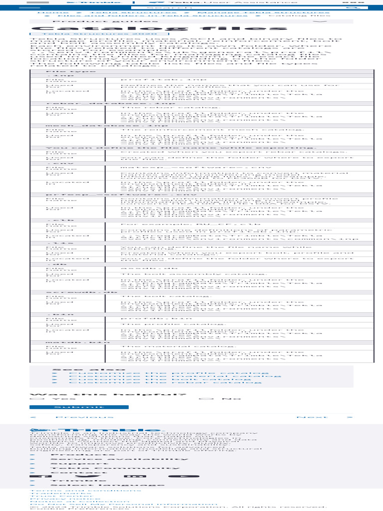 Catalog Files Tekla User Assistance | PDF | Computer File | Directory (Computing)