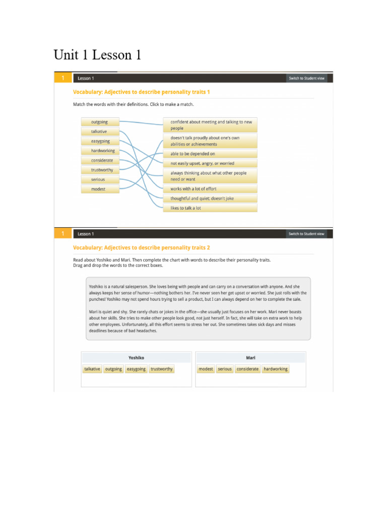 Unit 1 Lesson 1-Englisg | PDF | Language Arts & Discipline | Foreign Language Studies