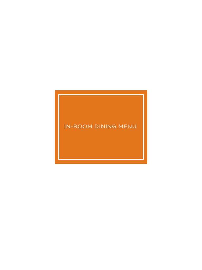 In-Room Dining Menu Overview | PDF | Thai Cuisine | Sushi