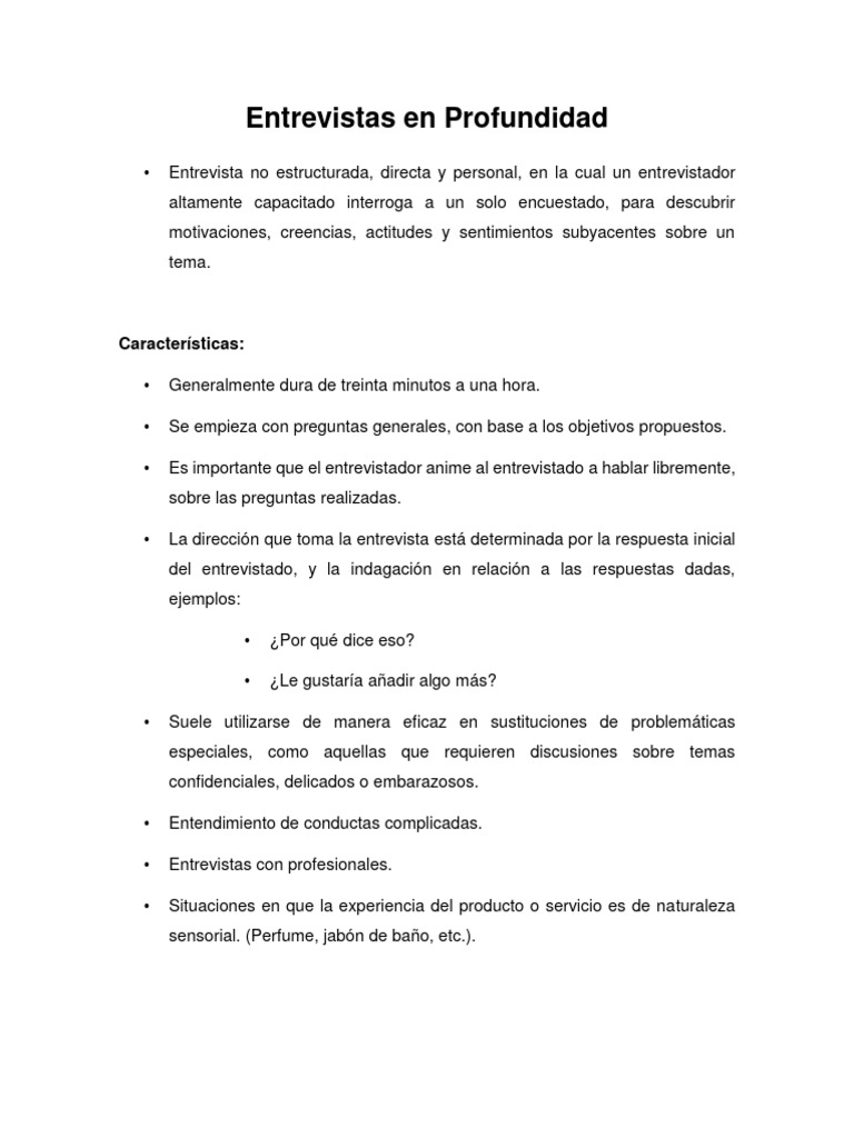 Clase # 5 Guía de Entrevistas en Profundidad | PDF | Cuestionario
