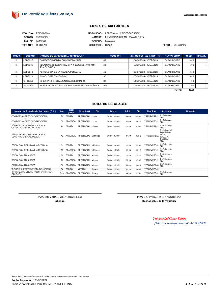 Milly 2024 1 | PDF | Psicología Aplicada | Sicología