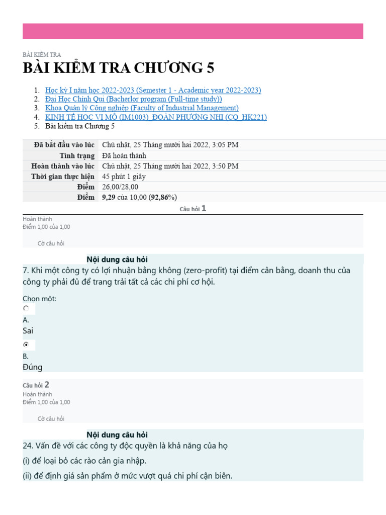 BÀI KIỂM TRA ktvm chương | PDF