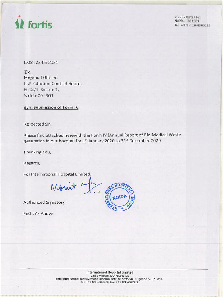 Submission of Form IV-merged | PDF