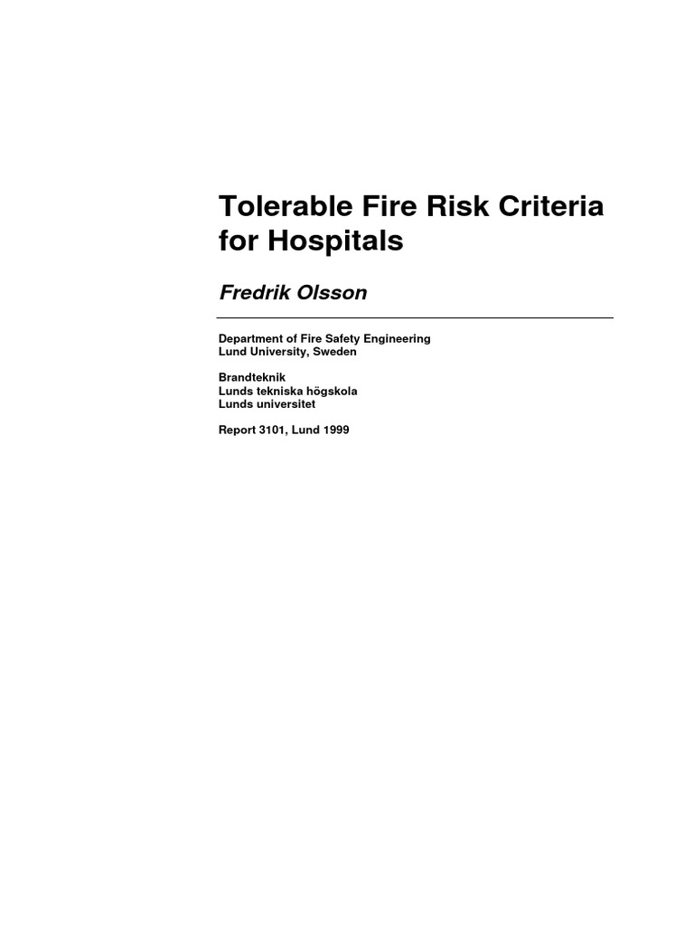 Tolerable Fire Risk Criteria | Download Free PDF | Risk | Risk Management
