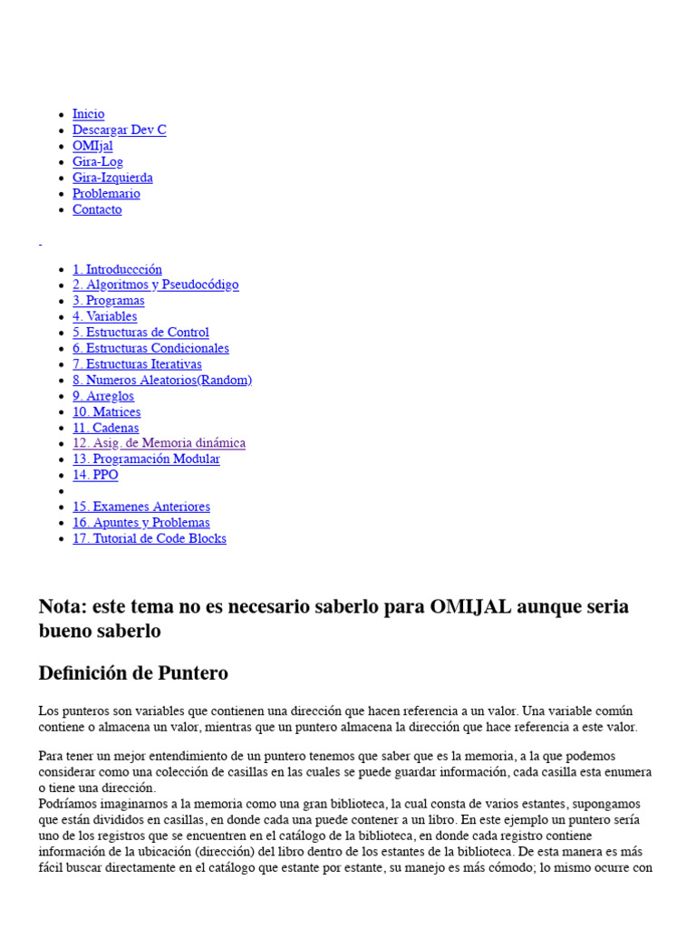 Punteros en Programación C: Guía Completa | PDF | Puntero (Programación ...