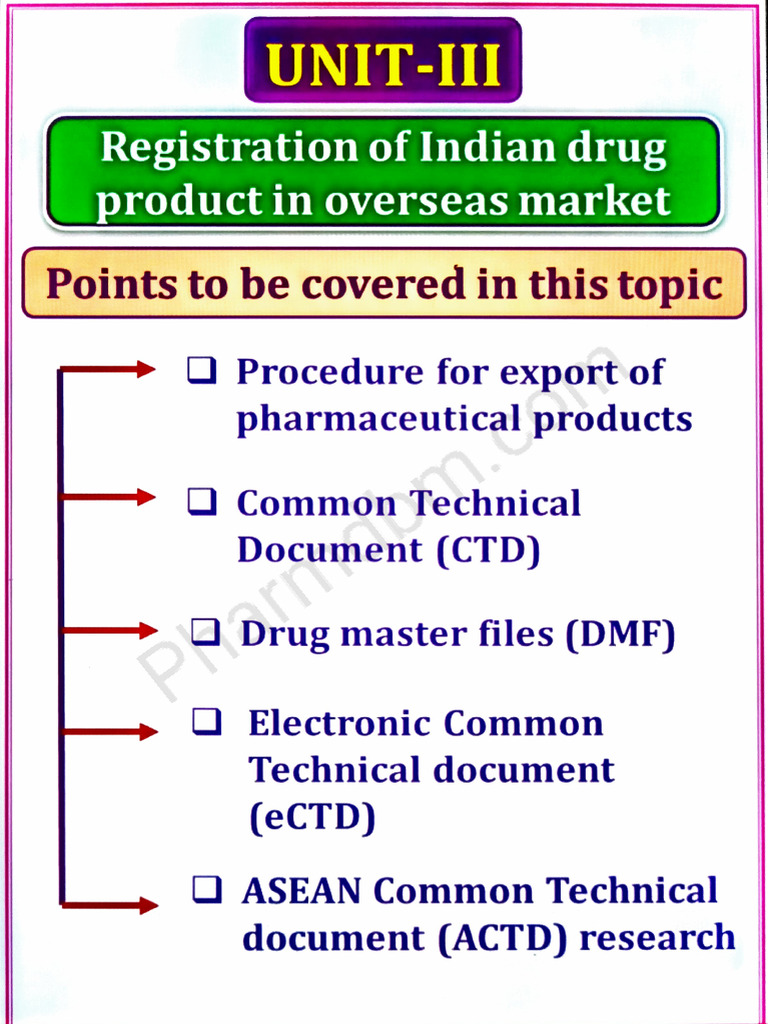Pharmaceutical Regulatory Science Unit 3 Pdf