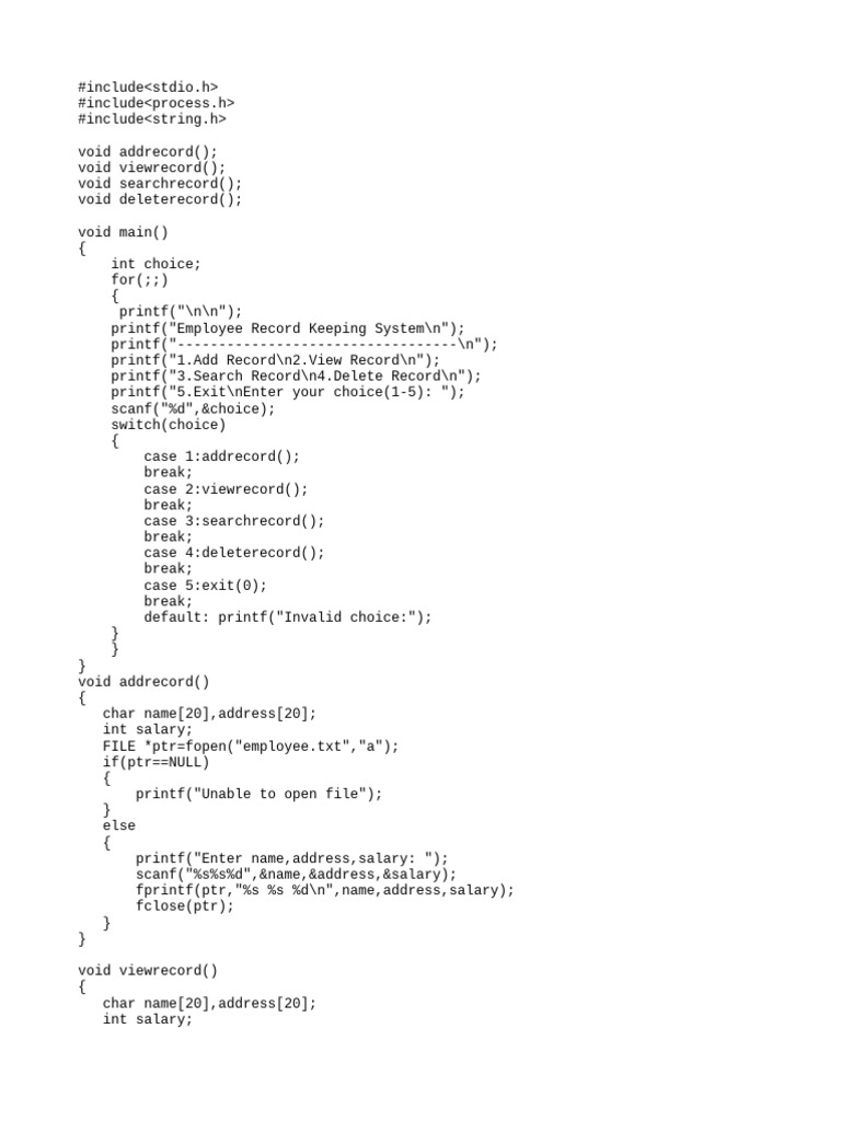 Menudriven Filehandling | PDF | Computer Engineering | Computer Programming