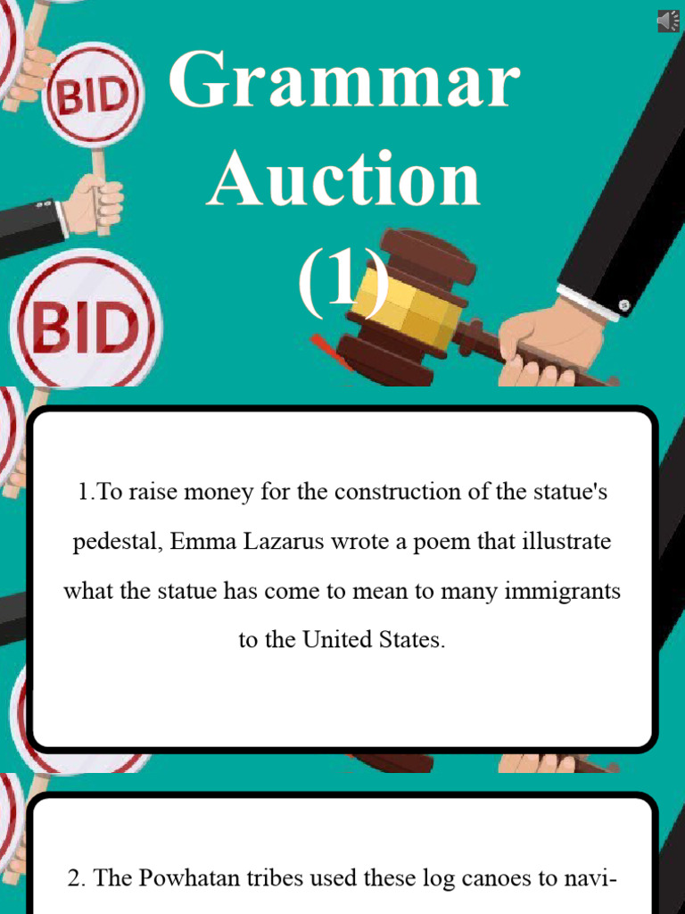 Grammar Auction | PDF | Ships | Water Transport