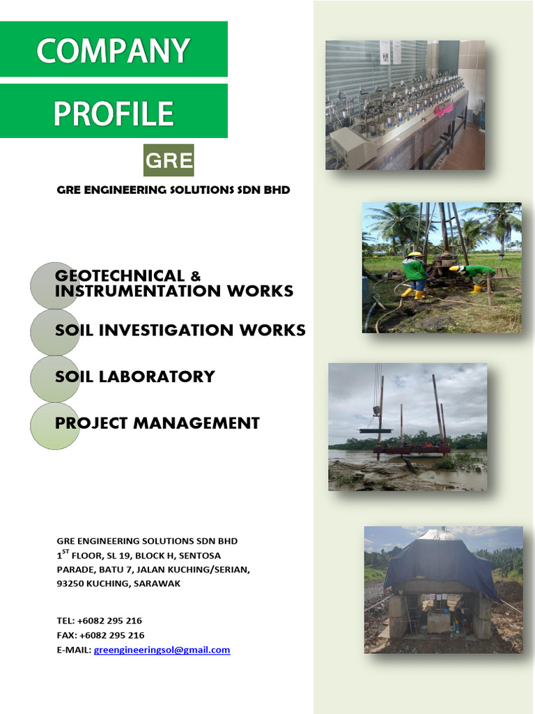 Gre Engineeering Solutions SDN BHD Company Profile | PDF | Geotechnical ...