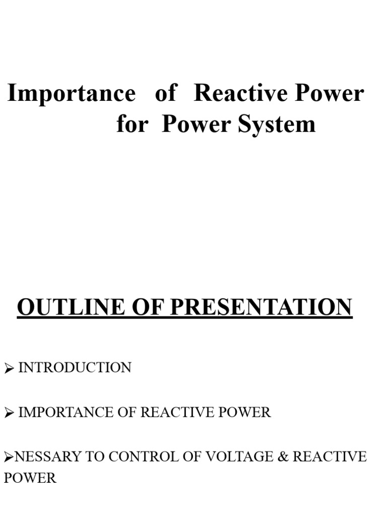 Importance of Reactive Power Control | PDF | Electric Power | Ac Power