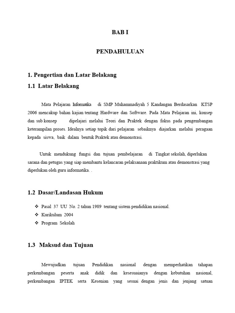 Program Kerja Lab 2023 2024 | PDF